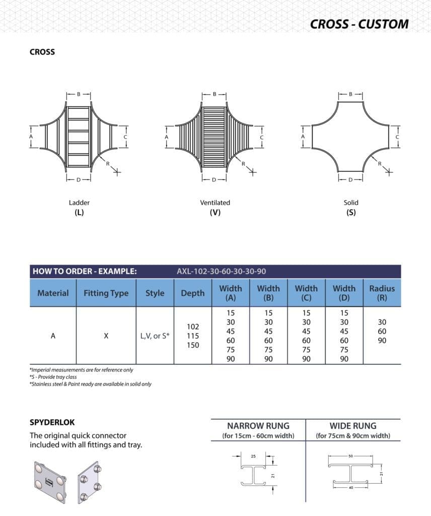 Custom Cross Fitting - Aluminum - Solid - Code Electric