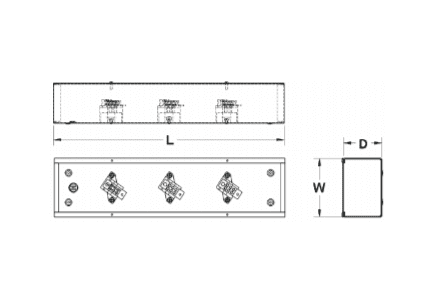 PAD Type Splitter Trough - Aluminum - CSA 1 (125amp) - Code Electric
