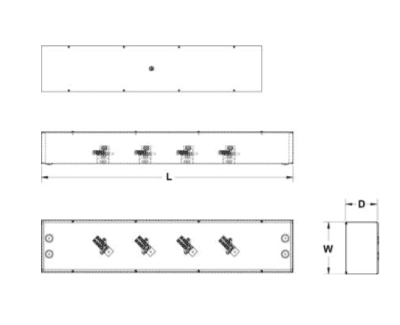 PAD Type Splitter Trough - Aluminum - CSA 1 (600amp) - Code Electric