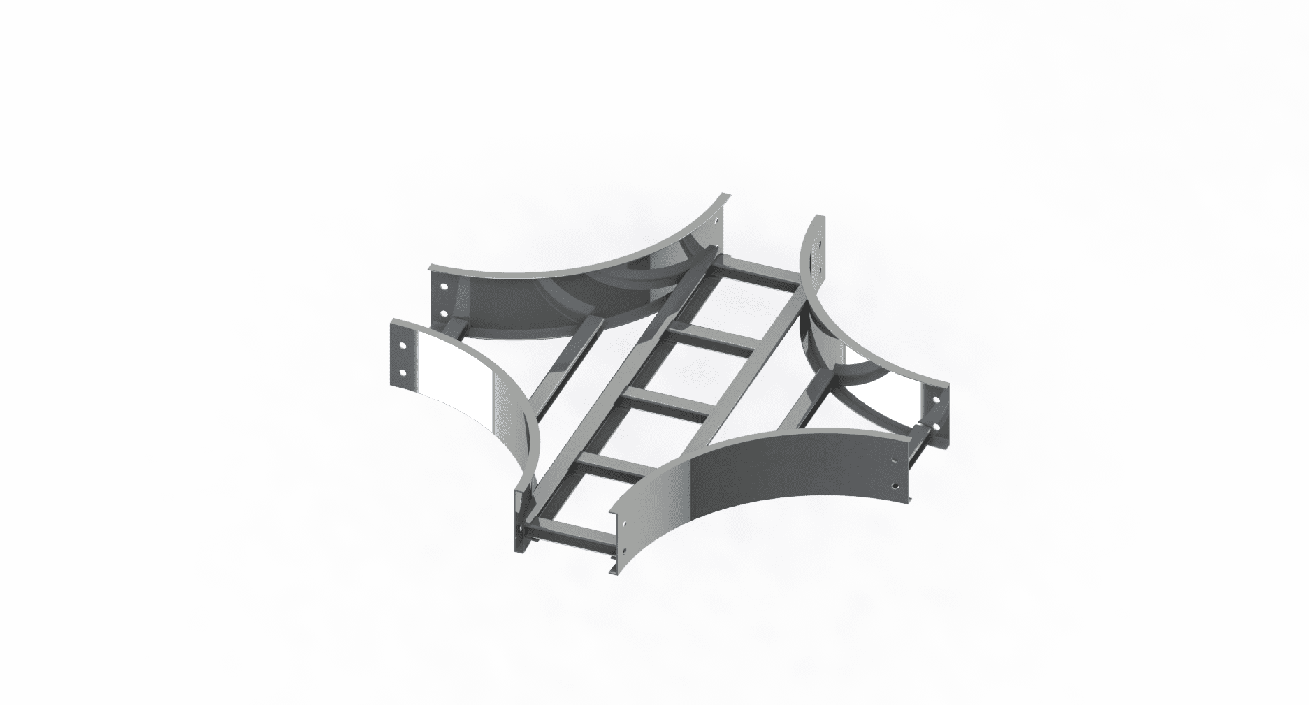 Horizontal Cross Fitting - Aluminum - Ladder - Code Electric