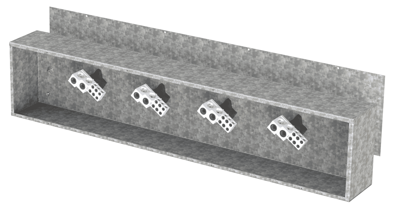 PAD Type Splitter Trough - Galvanized Steel - CSA 1 (400amp) - Code ...